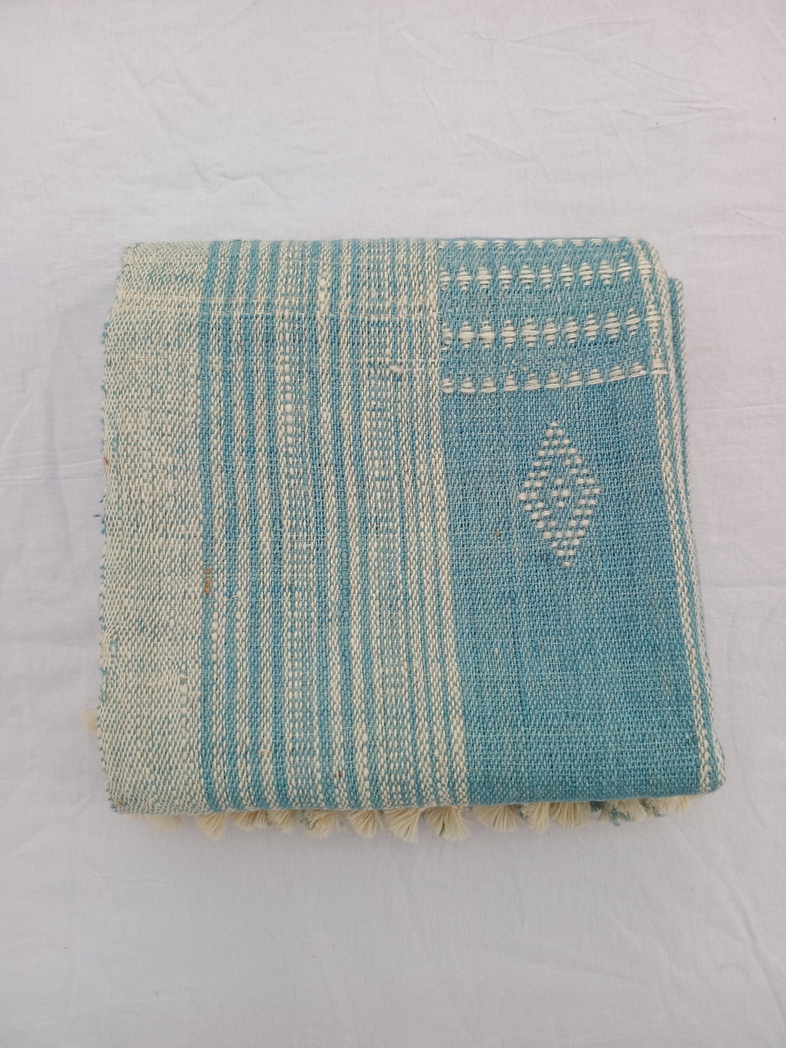 Handmade Indian Wool Throw Blanket | Handwoven Sofa Throw Blanket Bed ...