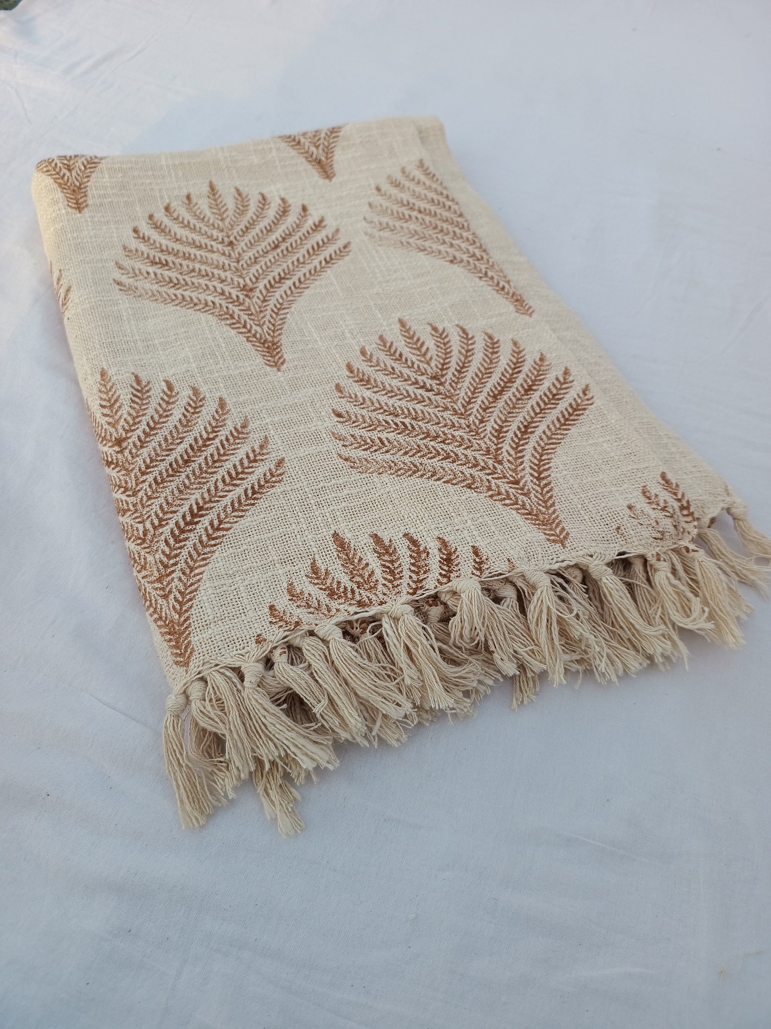 Handmade Throw Handblock Print Throw Cotton Throw Blanket Sofa Décor ...