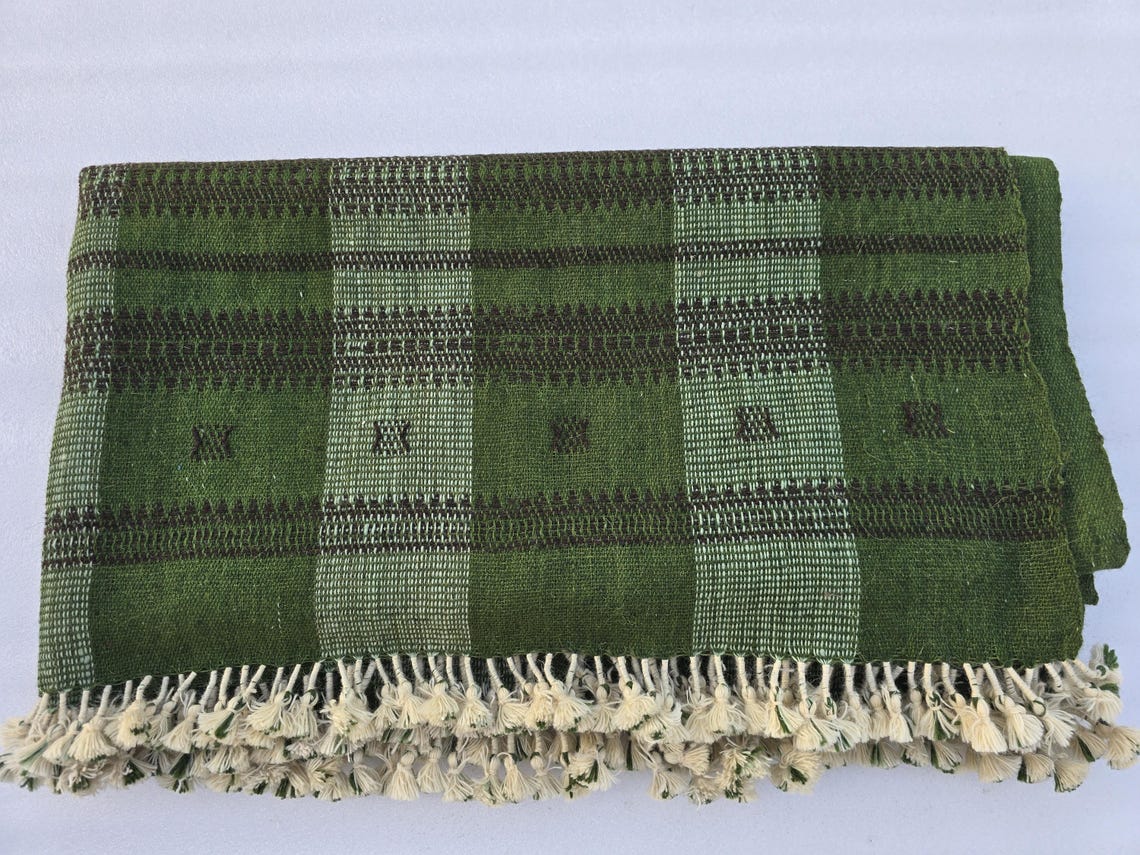 Handmade Indian Wool Throw Blanket | Handwoven Sofa Throw Blanket Bed ...