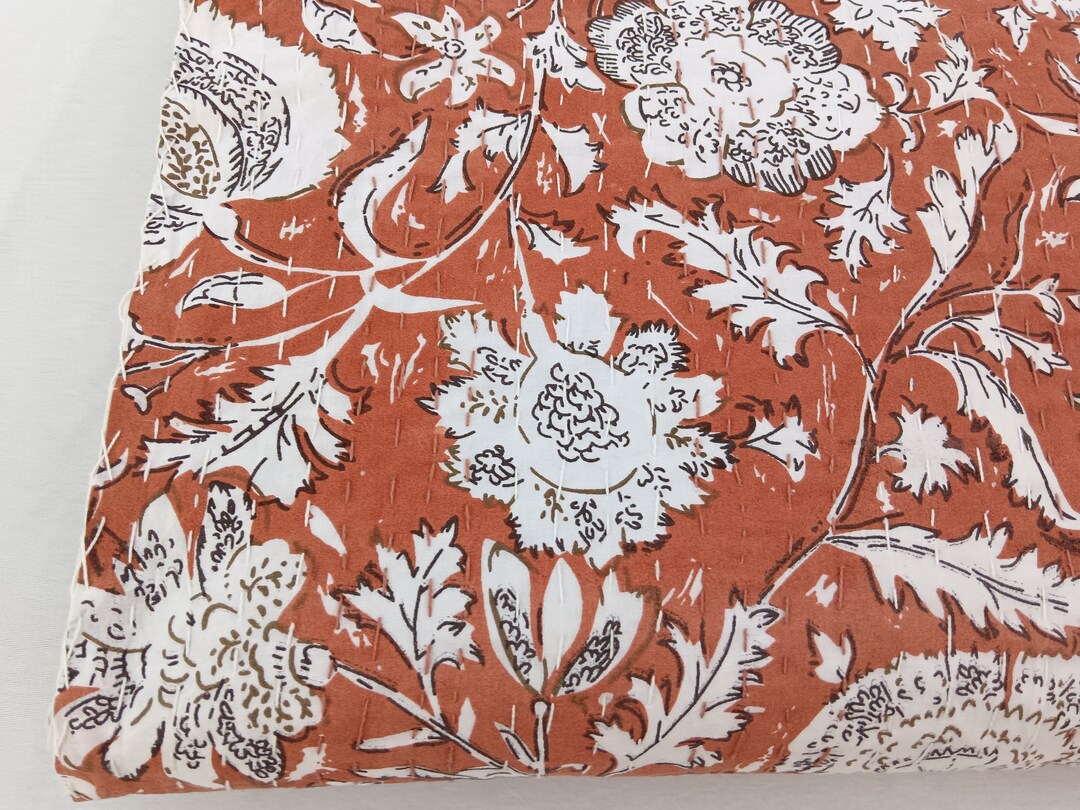 Kantha Quilt Handmade Kantha Quilt Unique Design Quilt 2 - Etsy