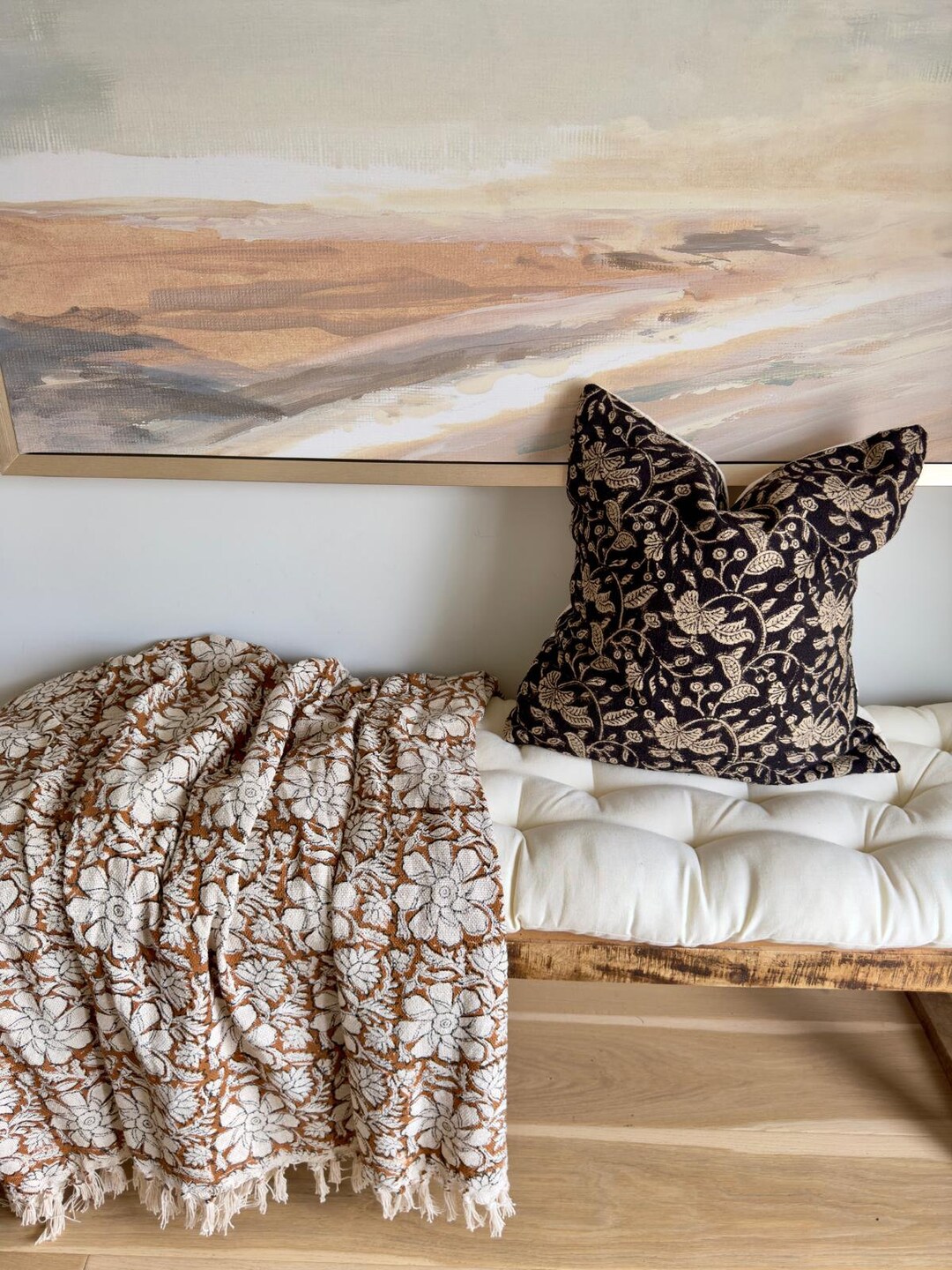 Sofa Décor Room Décor Handmade Throw Handblock Print Throw Cotton Throw ...