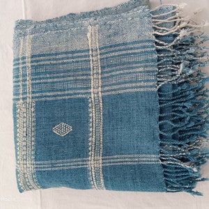 Vintage Indian Wool Throw Blanket | Handwoven Meditation Throw Blanket ...