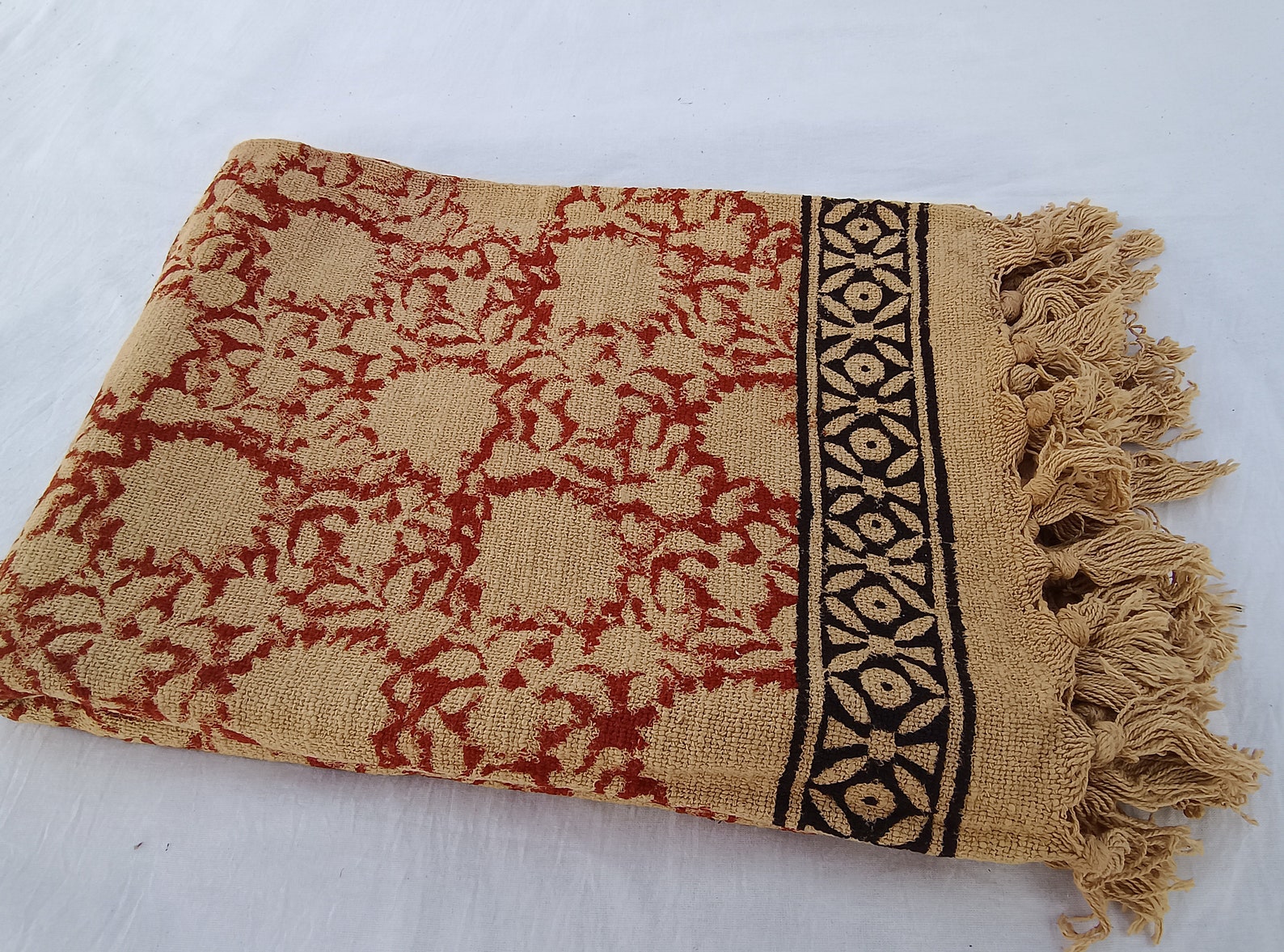 Handmade Throw Handblock Print Throw Soft Cotton Throw Blanket Sofa ...