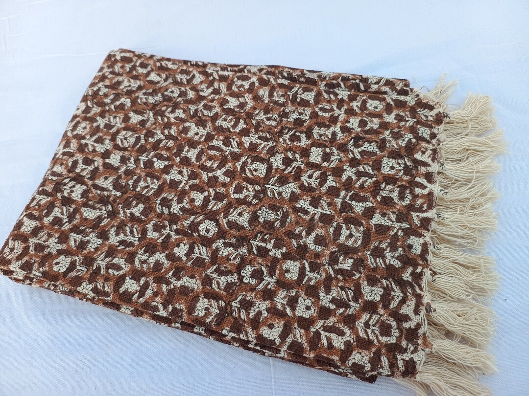 Vintage Style Handmade Throw Handblock Print Throw Cotton Throw Blanket ...