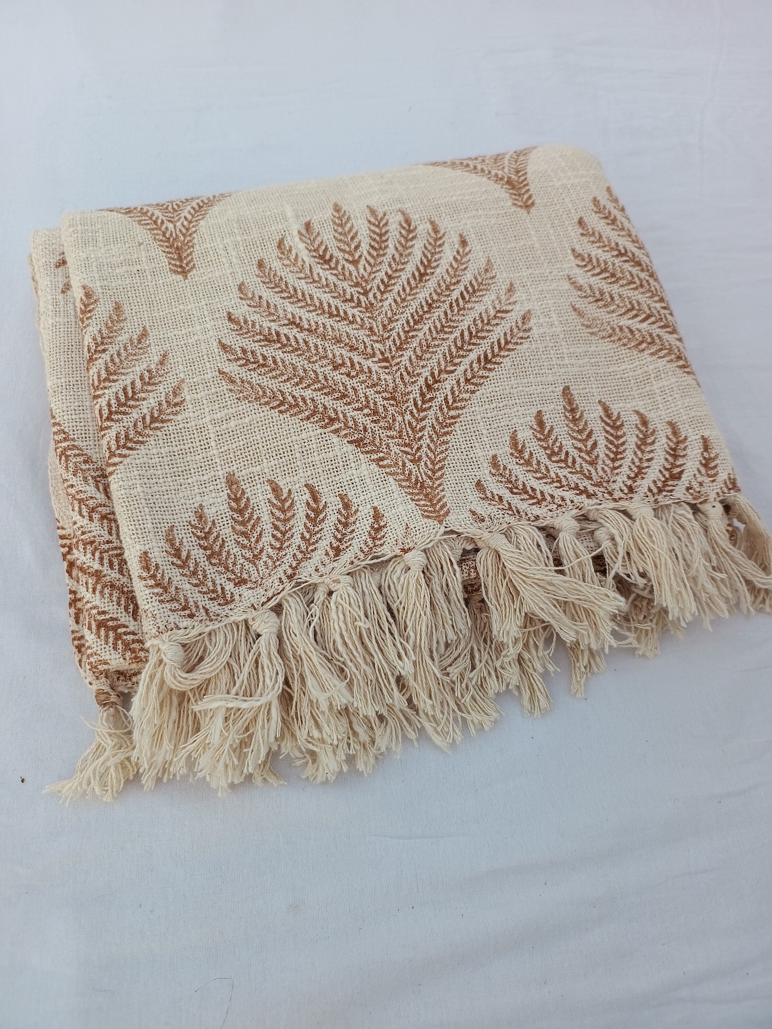 Handmade Throw Handblock Print Throw Cotton Throw Blanket Sofa Décor ...