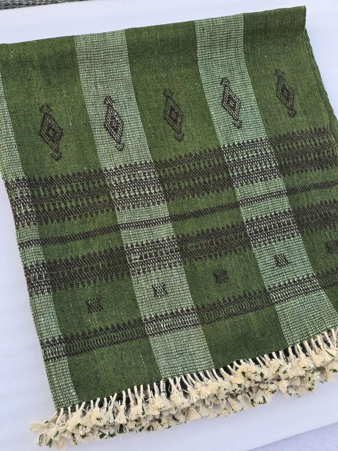 Handmade Indian Wool Throw Blanket | Handwoven Sofa Throw Blanket Bed ...