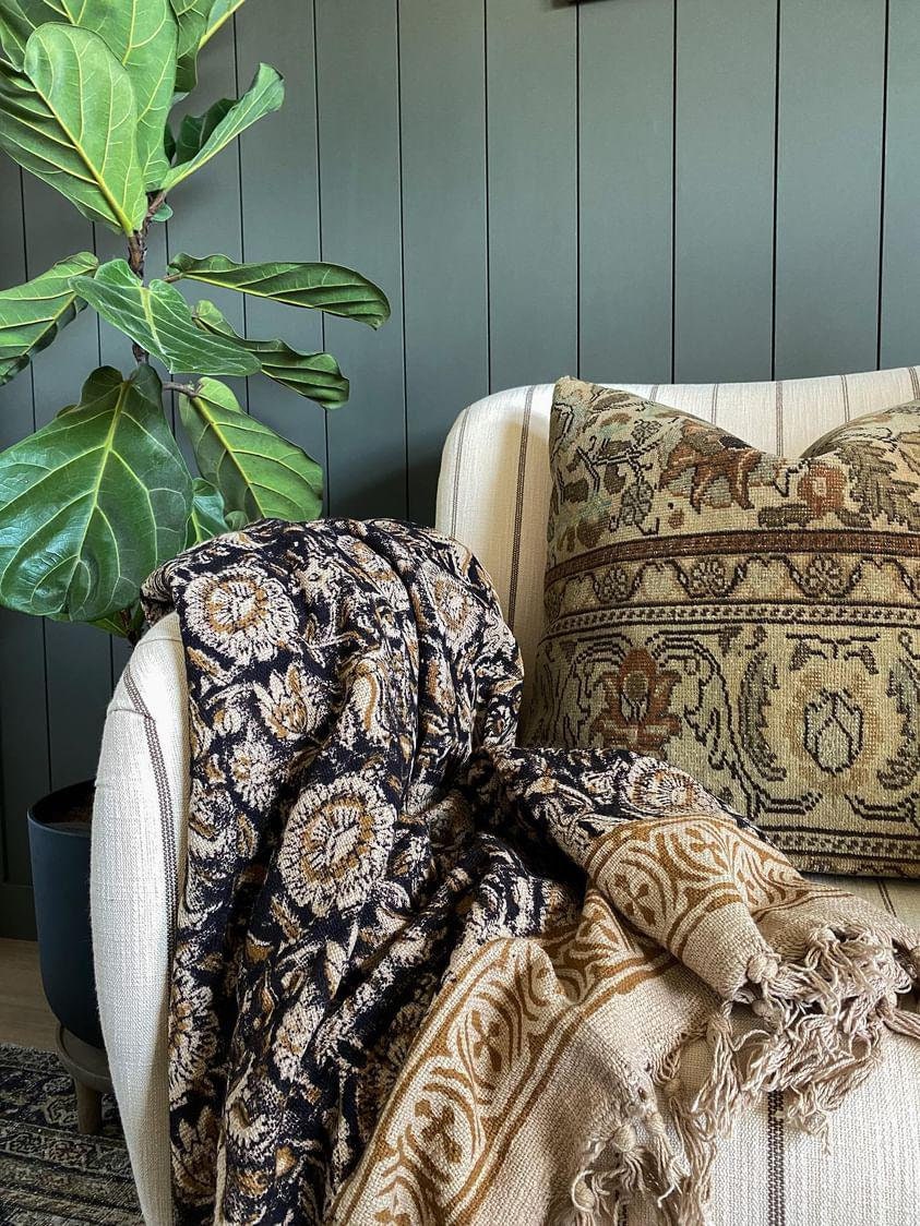 Handmade Throw Handblock Print Throw Soft Cotton Throw Blanket - Etsy