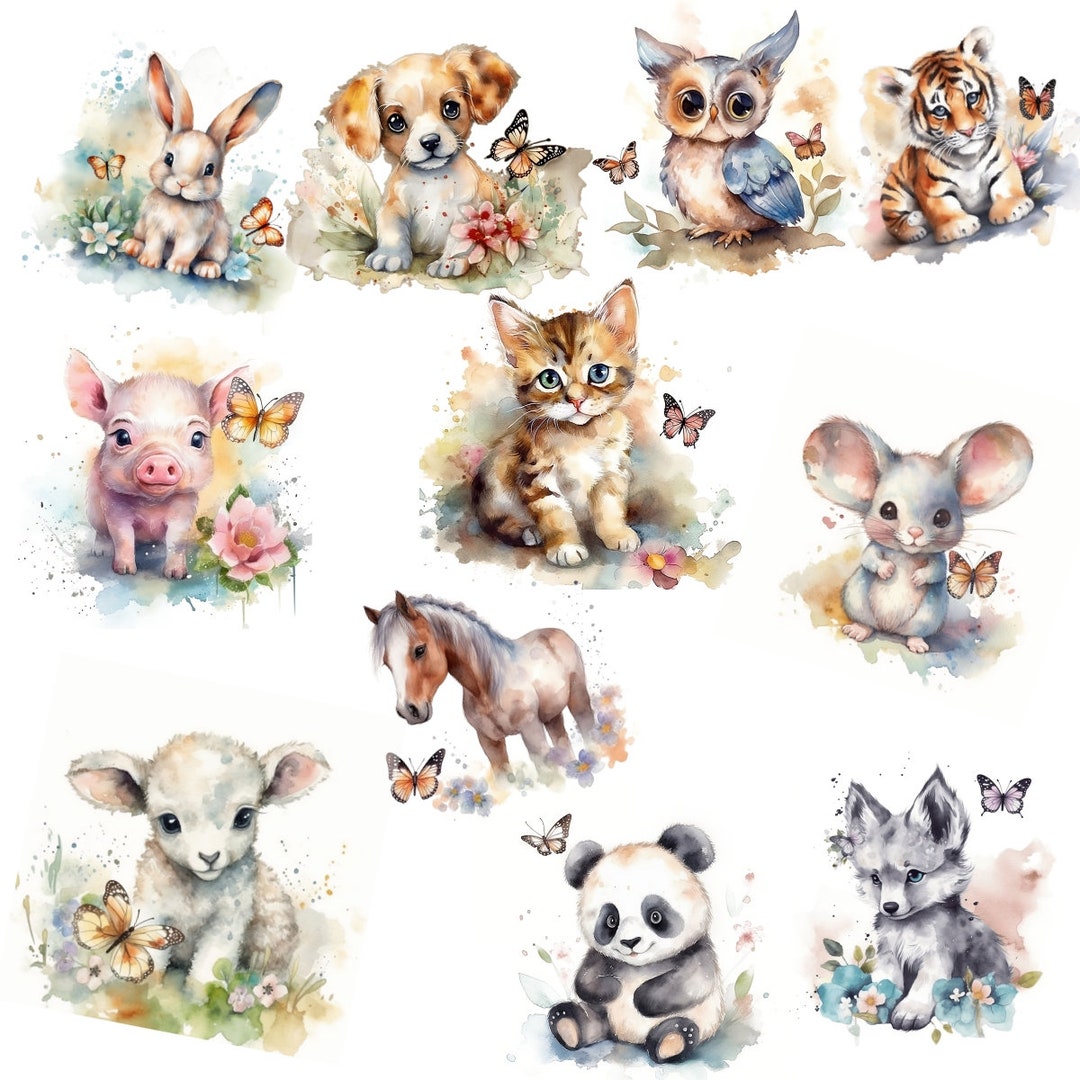 Clipart, Watercolor Animals Png, Watercolor Clipart, Baby Animal Png ...