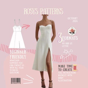 Daria Dress | A Line Dress With Side Slit Pattern | Spaghetti Strap ...