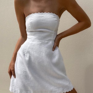 Strapless Dress Pattern | Scalloped Dress | A Line Dress Pattern ...