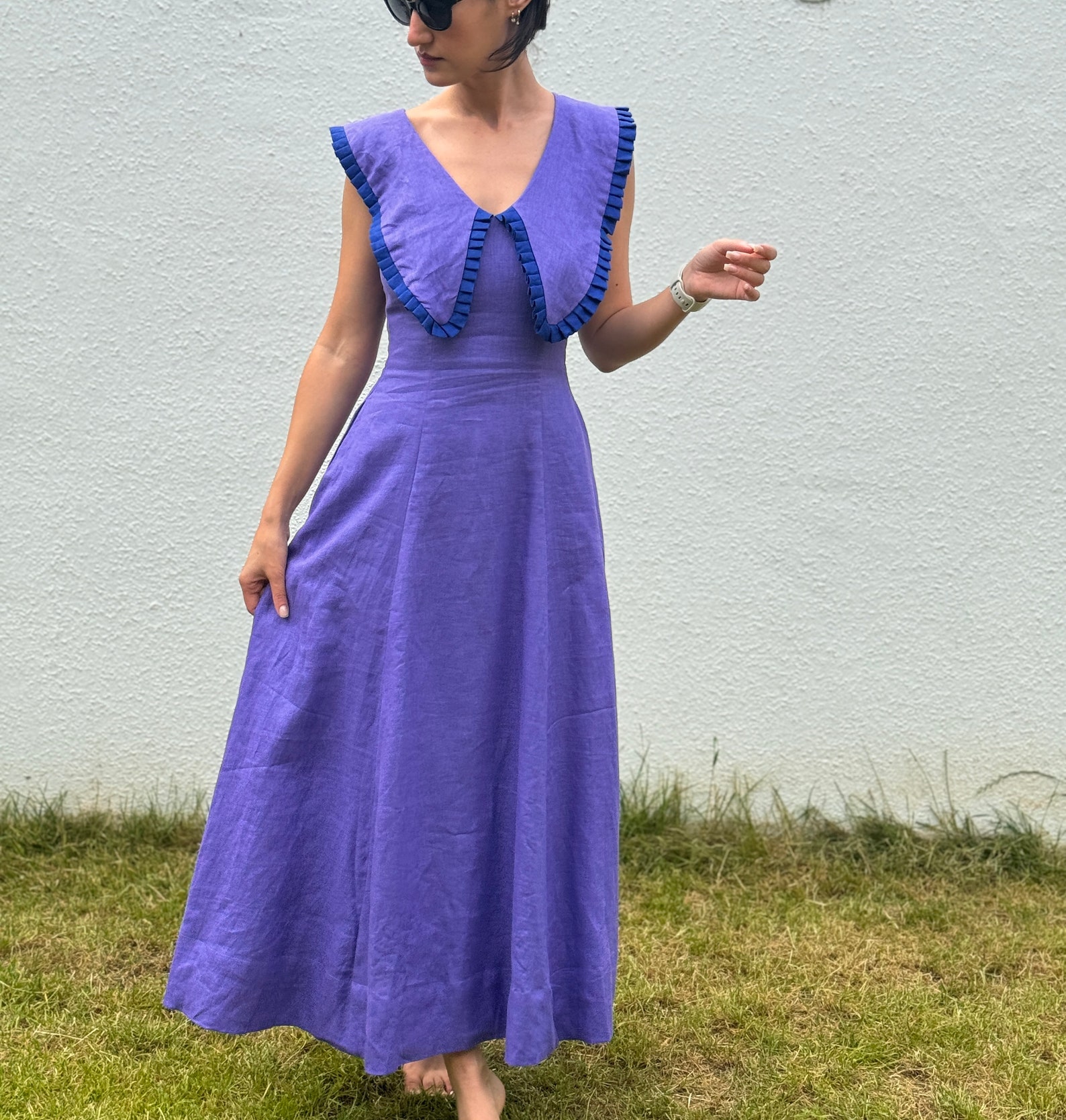 Eva Dress | Midi Dress Sewing Pattern | Peter Pan Collar Dress ...