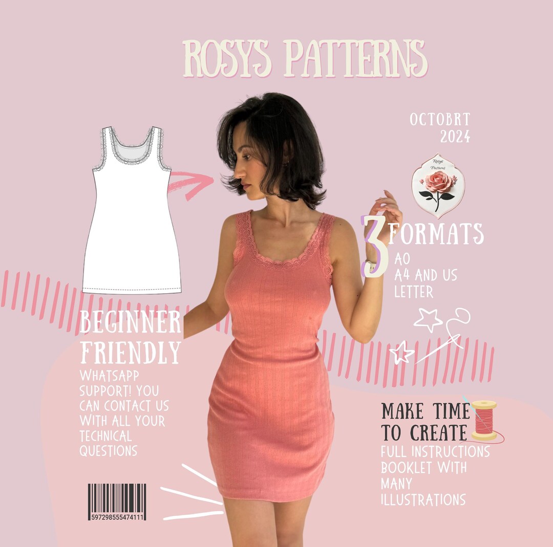 Camisole Knit Dress Pattern Cute Dress Pattern Easy Sewing Pattern ...