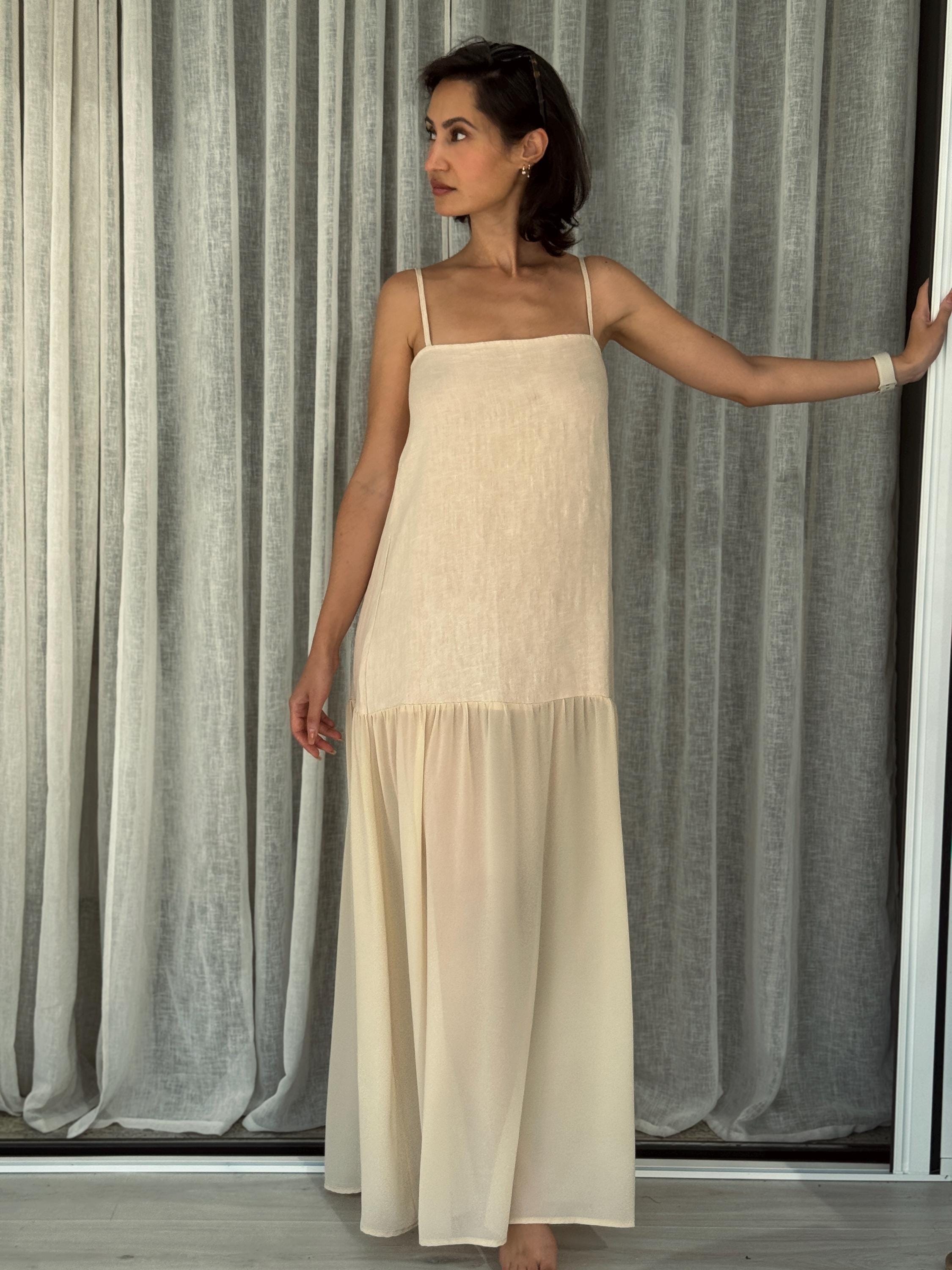 Spaghetti Strap Maxi Dress Pattern | A Line Dress Tutorial | Sleeveless ...