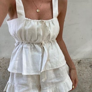 Sewing Pattern for Womens Top + Shorts | PDF Sewing Pattern | Linen ...