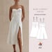 Daria Dress | A Line Dress With Side Slit Pattern | Spaghetti Strap ...