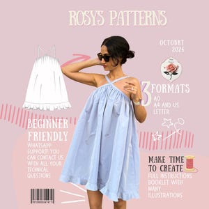 Halter Mini Dress Pattern L Strappy Ruffle Dress | Beginning Sewing ...