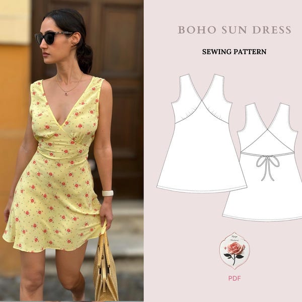 Mini Dress Sewing Pattern - Etsy