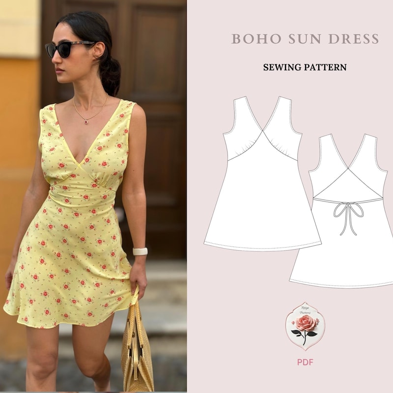 Mini Dress Sewing Pattern - Etsy