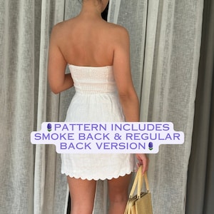 Strapless Dress Pattern | Scalloped Dress | A Line Dress Pattern | Capsule Wardrobe Pattern ...