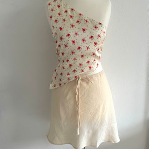 One Shoulder Top and Skirt Pattern | Mini Skirt Pattern | Cold Shoulder ...