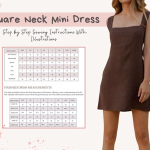 Square Neck Mini Dress Pattern | A Line Mini Dress Pattern | Sewing ...