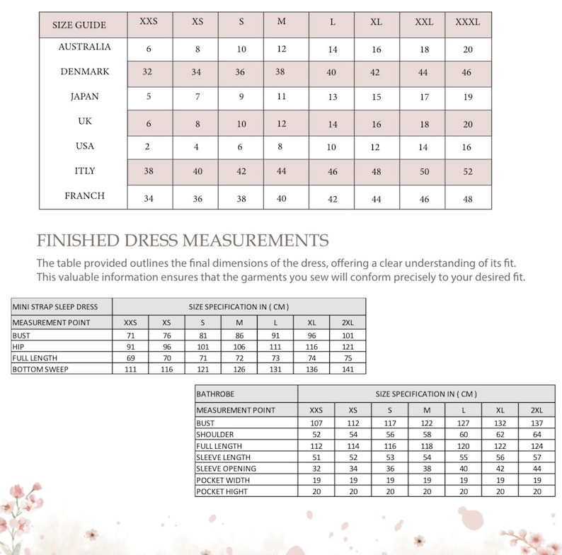 Bathrobe + Slip Dress Pattern | Womens Sleepwear Pattern | PDF Sewing ...