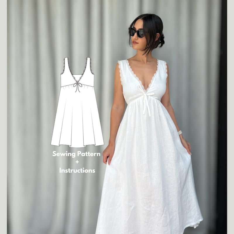 Linen Dress Pattern - Etsy