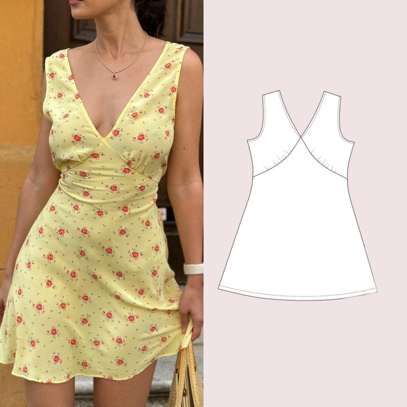 Mini Dress Sewing Pattern - Etsy