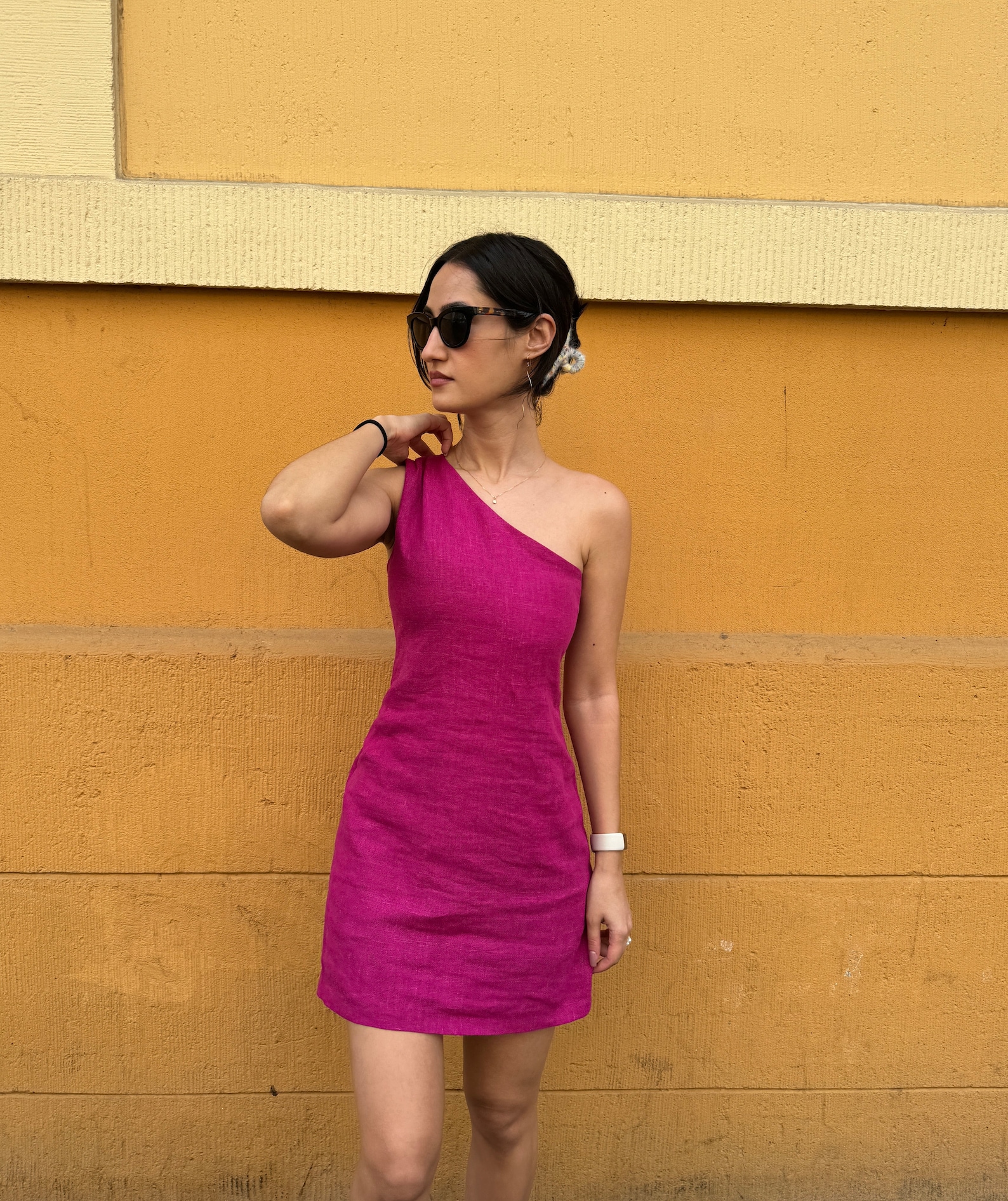 One Shoulder Mini Dress Pattern Video Tutorial Asymmetrical Dress ...