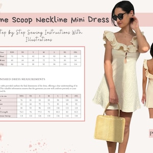 Ruffle off Shoulder Mini Dress Pattern | Cotton Summer Dress Pattern ...