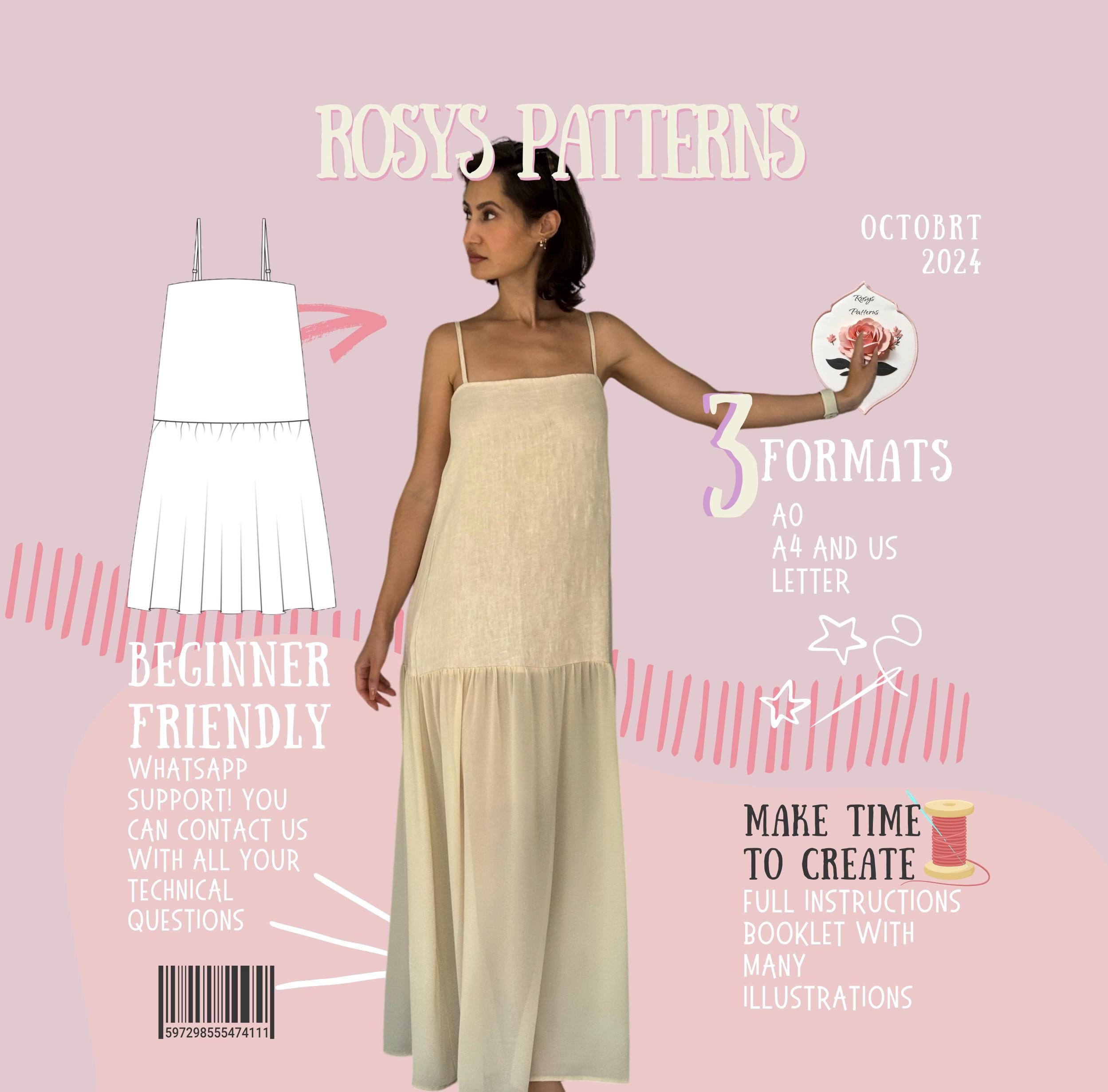 Spaghetti Strap Maxi Dress Pattern | A Line Dress Tutorial | Sleeveless ...