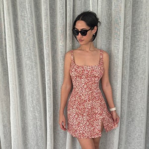 Lena Dress | 90s Mini Dress Pattern | Side Slit Tutorial | Retro Dress ...