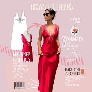 Lingerie Maxi Dress Pattern | PDF Sewing Pattern | Vintage Lingerie Dress | 30s Style | Bridal ...