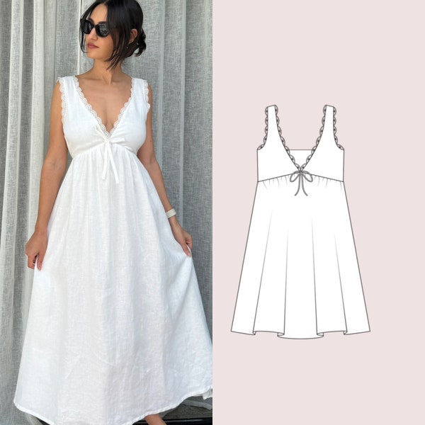 Linen Dress Pattern Etsy