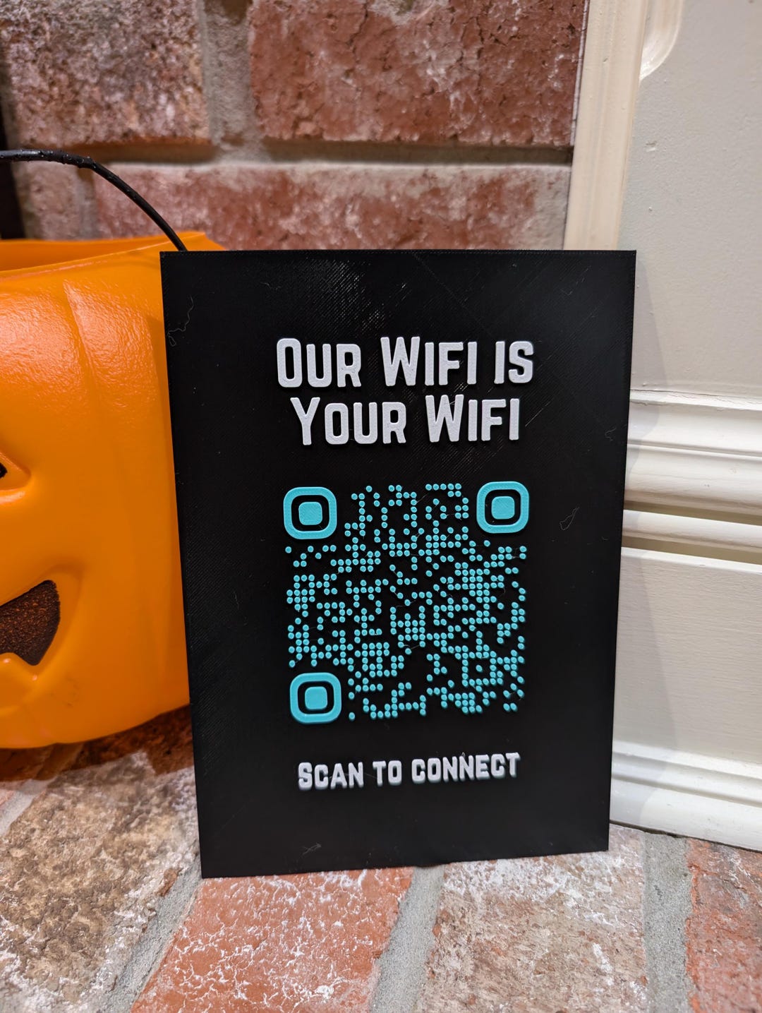 Custom 3D Printed Wi-fi QR Code Sign Easy Wi-fi Access, Personalized ...