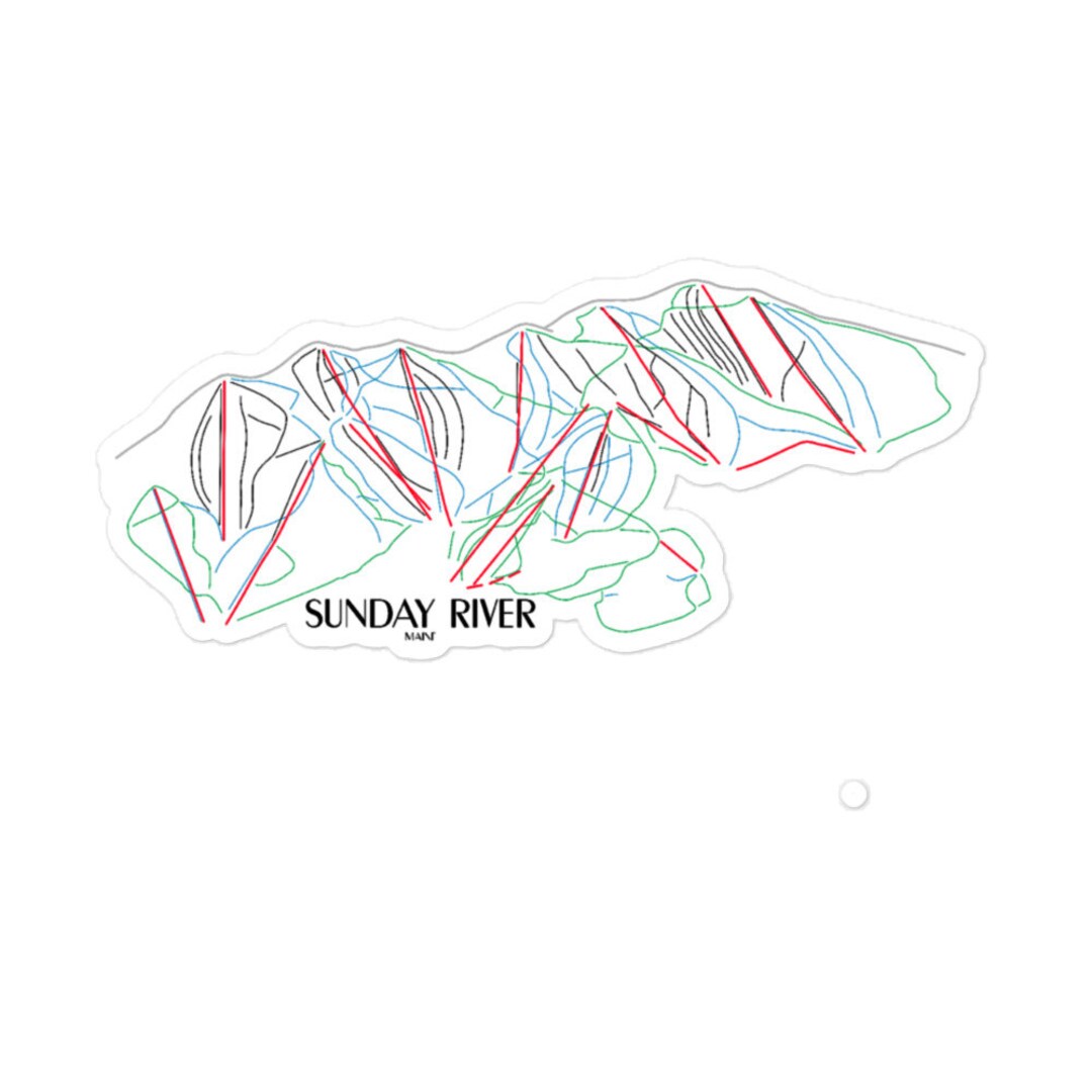 Sunday River Mountain Resort Ski Trail Minimalist Map Print - Etsy