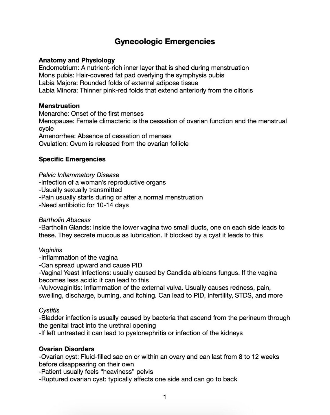 Nursing Notes Obstetrics and Pediatrics EMT Paramedic NREMT NCLEX Study ...