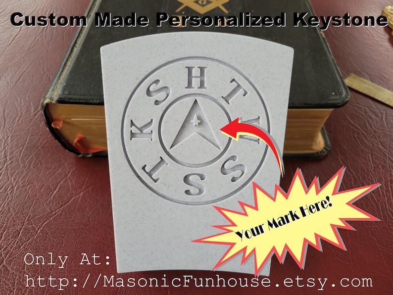 Personalized Royal Arch Keystone With YOUR Mark - Etsy