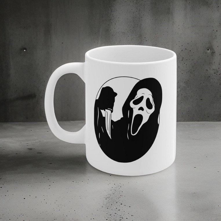 Ghostface Scream Horror Movie Ceramic Coffee Mug - Etsy
