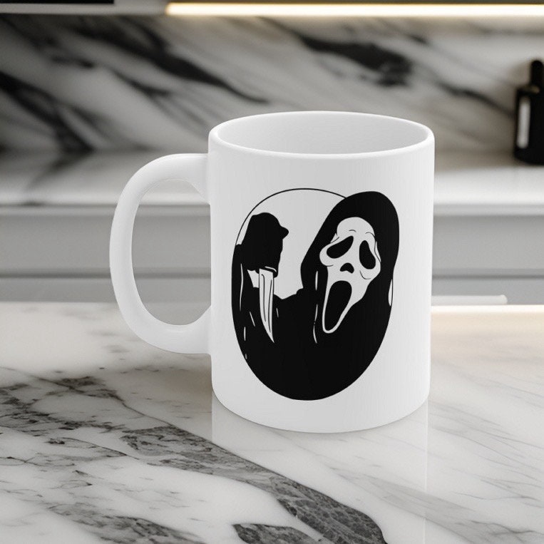 Ghostface Scream Horror Movie Ceramic Coffee Mug - Etsy