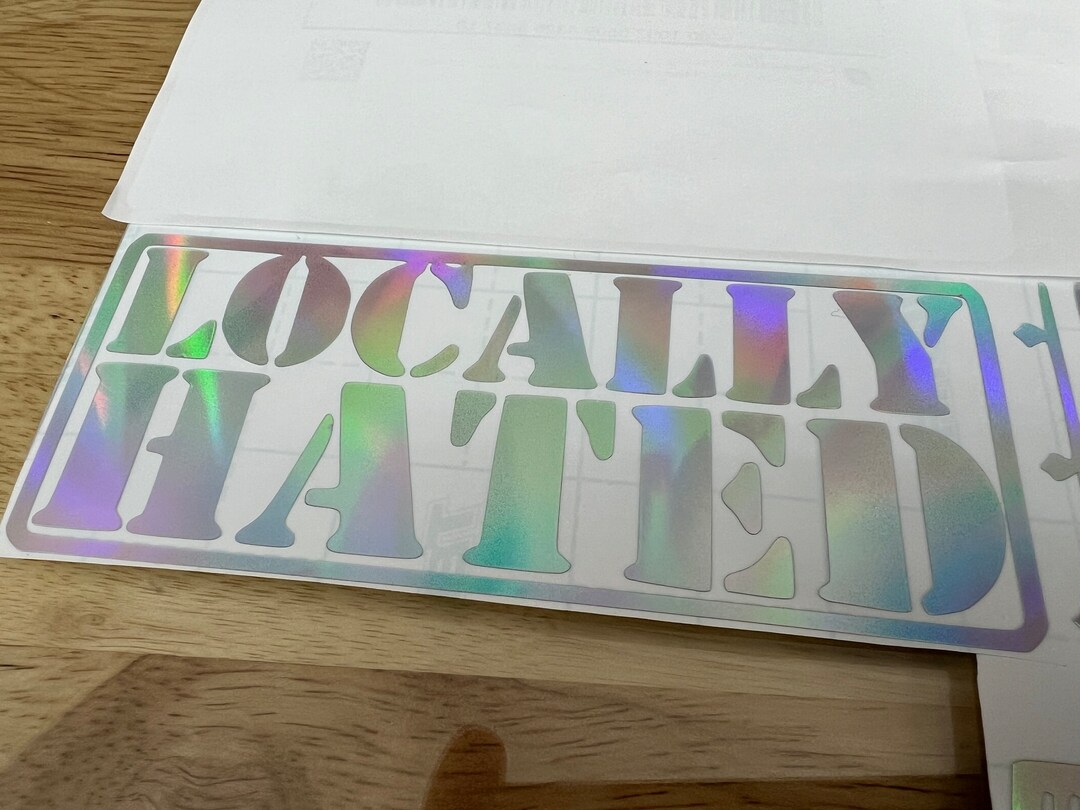 Oil Slick Locally Hated Custom Decal for Car Windows, Laptops, Tumbler ...