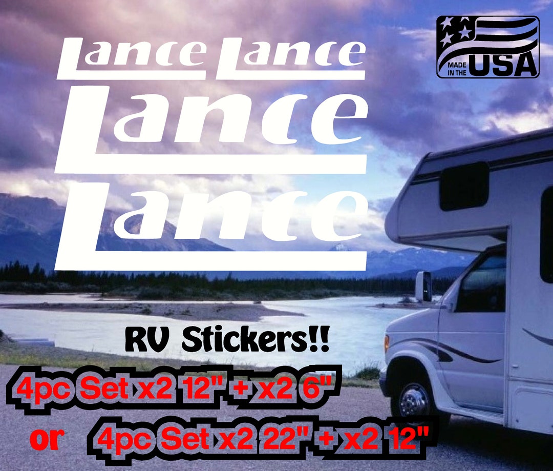 4pc Lance Decal Kit Vinyl Sticker Graphics Universal Fitment for RV ...