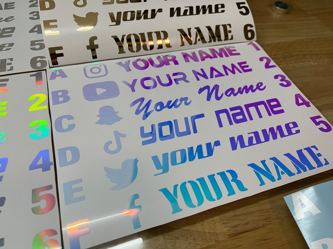 Opal Blue-pink New Color Your Name Custom Made Social Media - Etsy