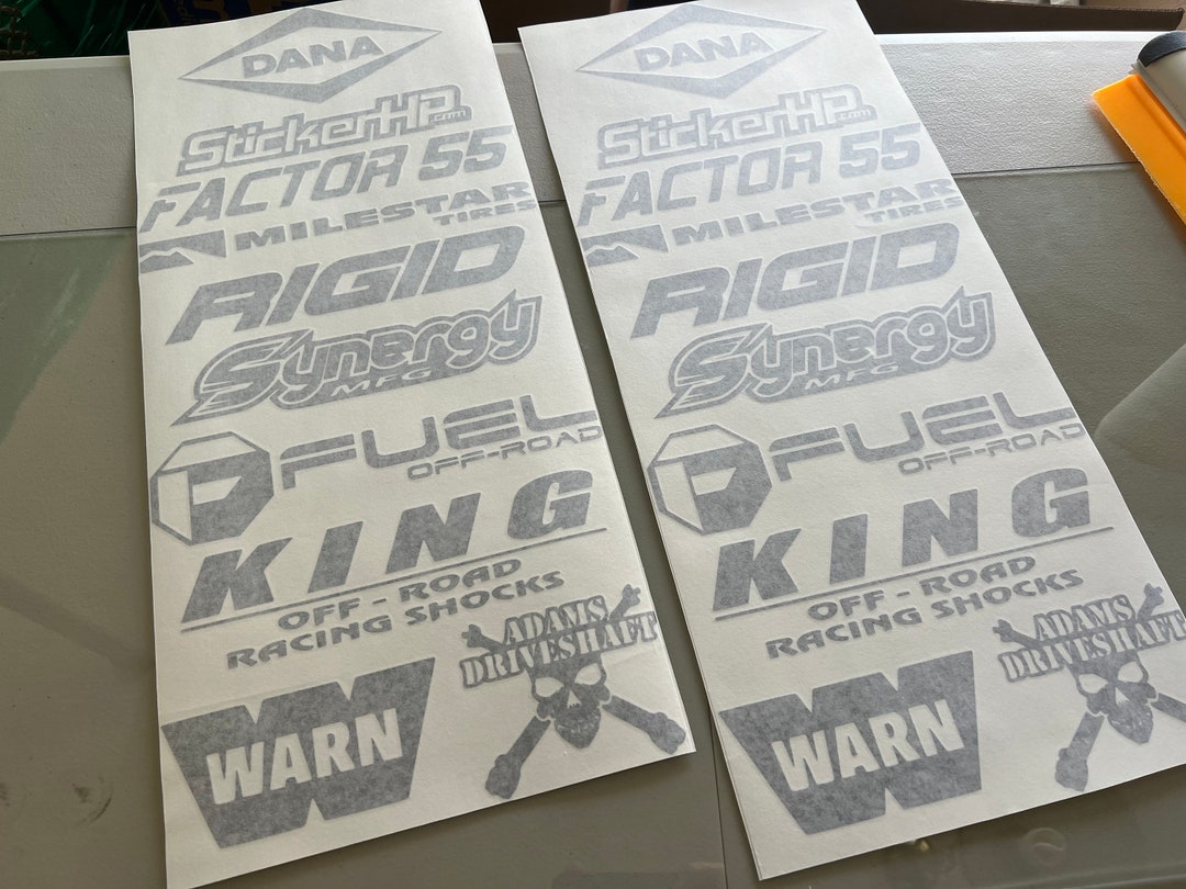 Matte Black Color FULL CUSTOM Made Sponsor Decal Sets Roll Call ...