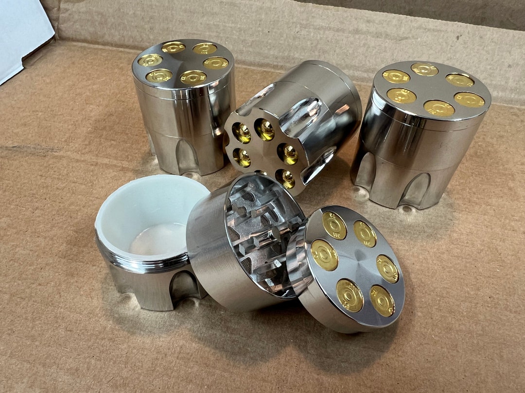 Metal Revolver Bullet Style Grinder for Herb Funny Gift Smoke - Etsy