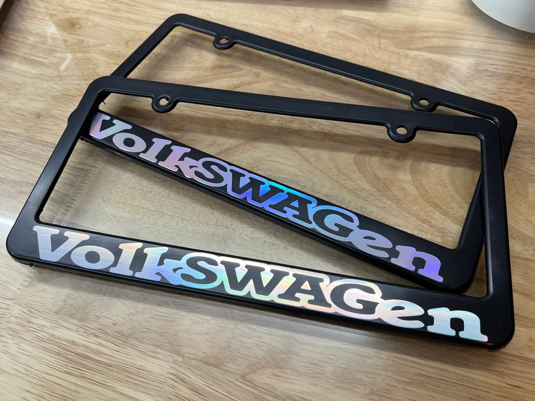 Oil Slick Color VW Swag License Plate Frame for Volkswagen Cars & Suvs ...