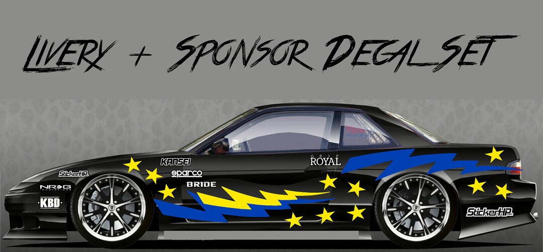 Shootz Style Custom Livery Drift Car Kit Side Graphics Quarter Panel ...