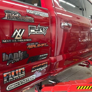 FULL CUSTOM Sponsor Decal Sets Roll Call Stickers You Pick the Logos ...