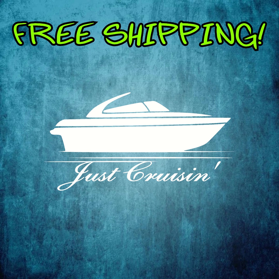 Just Cruisin' Cabin Cruiser Vinyl Sticker Decal Car - Etsy