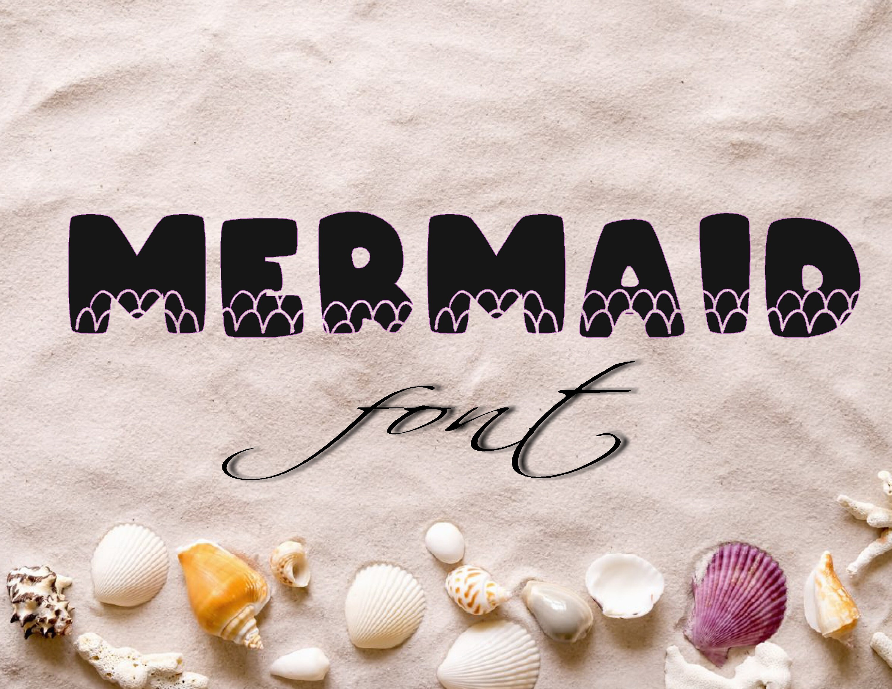Mermaid Font Ttf Otf Downloadable Files. Birthday Mermaid Theme Fonts ...